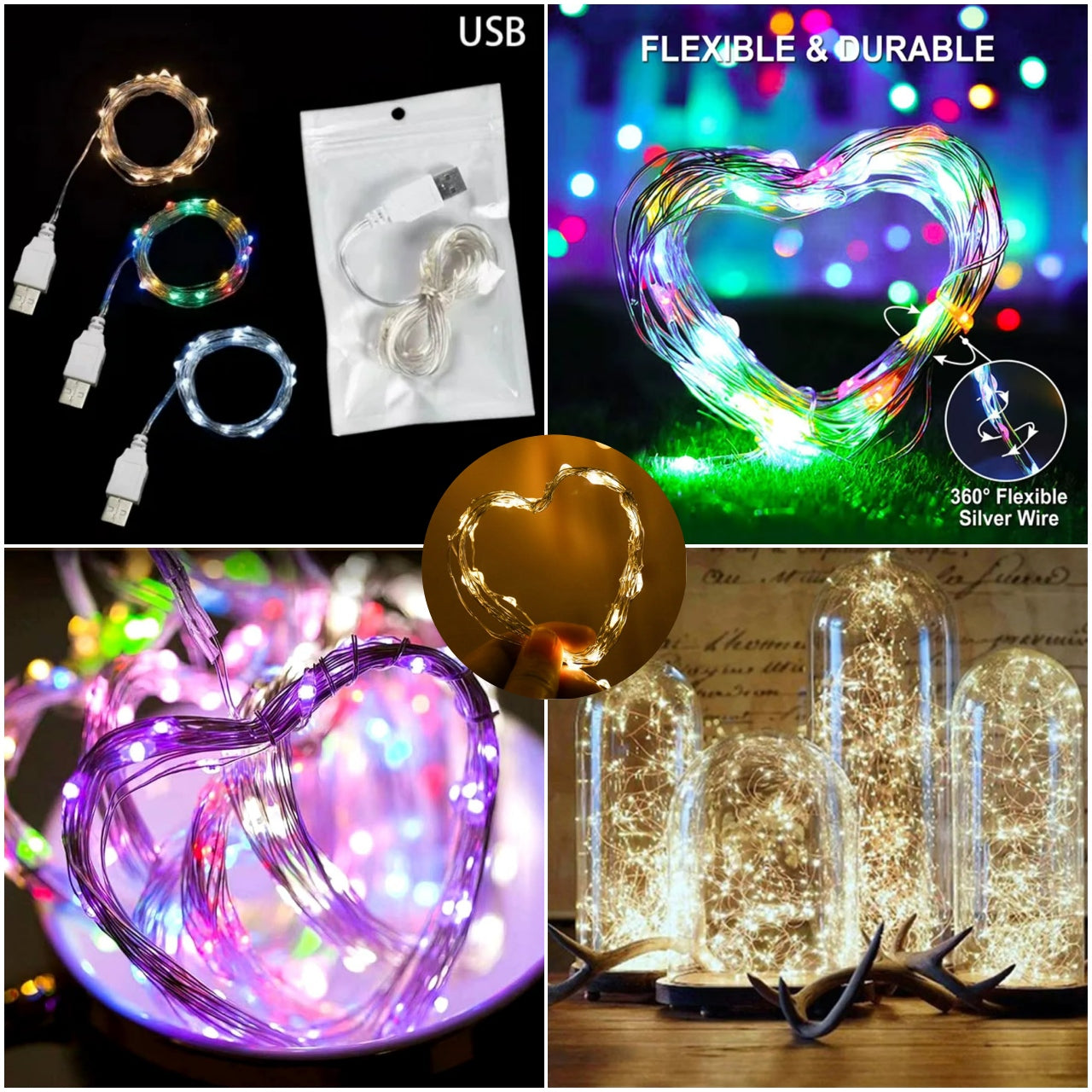 GUIRNALDA USB 2 METROS 20 LUCES